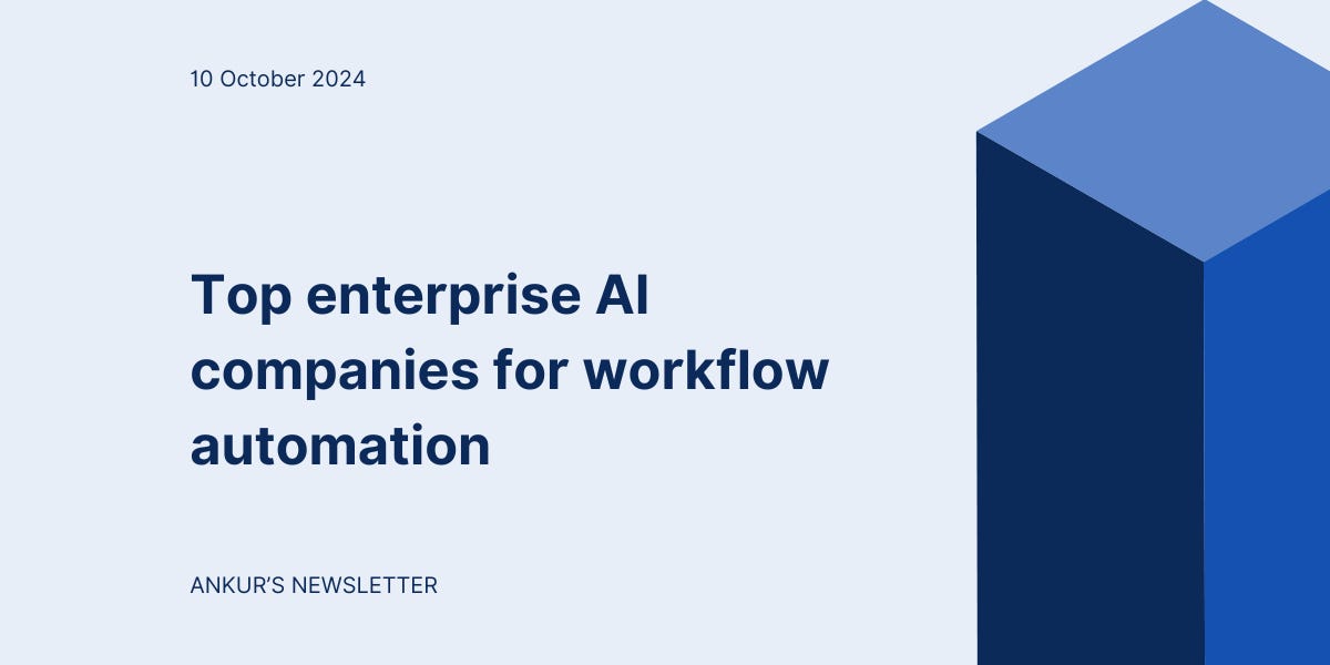 Top enterprise AI companies for workflow automation