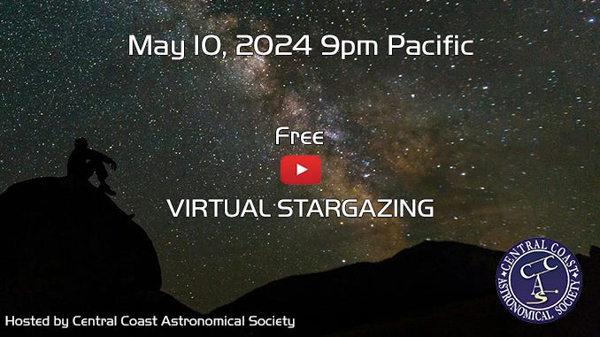 Join us ONLINE this Friday for Virtual Stargazing