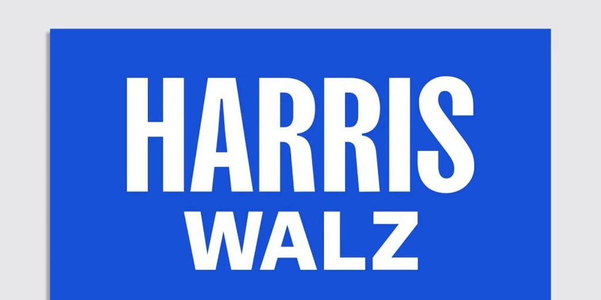 The Harris-Walz logo is here - YELLO by Hunter Schwarz