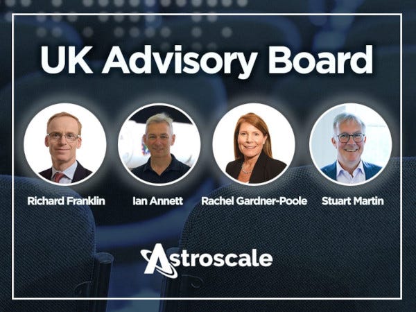 Four Appointed to Newly Formed Astroscale UK Advisory Board