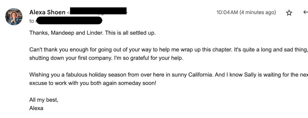 "Strike off letters attached for reference"