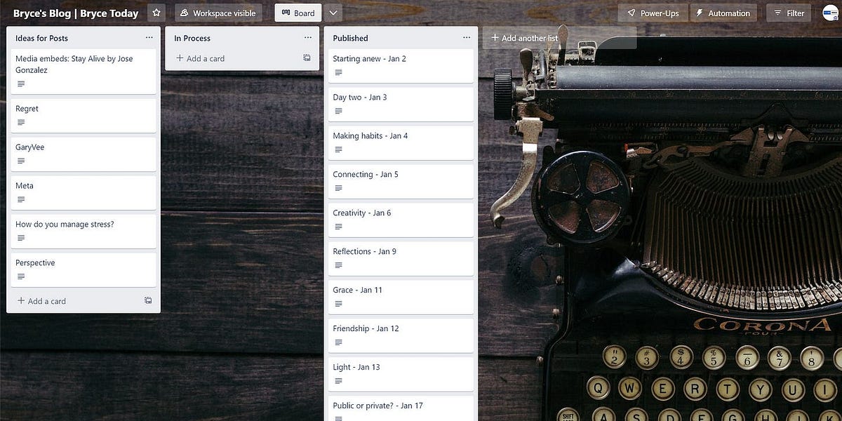 Trello and This Is Us - by Bryce Payne - Bryce's Blog