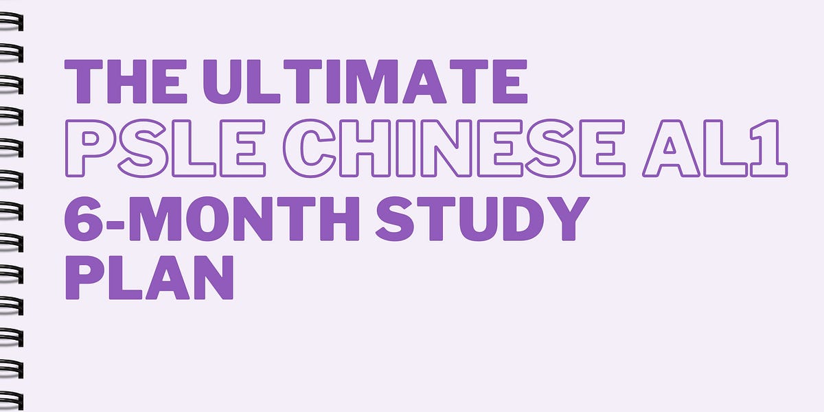 PSLE Chinese Last 6 Months Study Plan