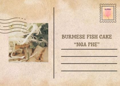 Burmese Fish Cake: Nga Phe - by Htoo - Burmese Palette