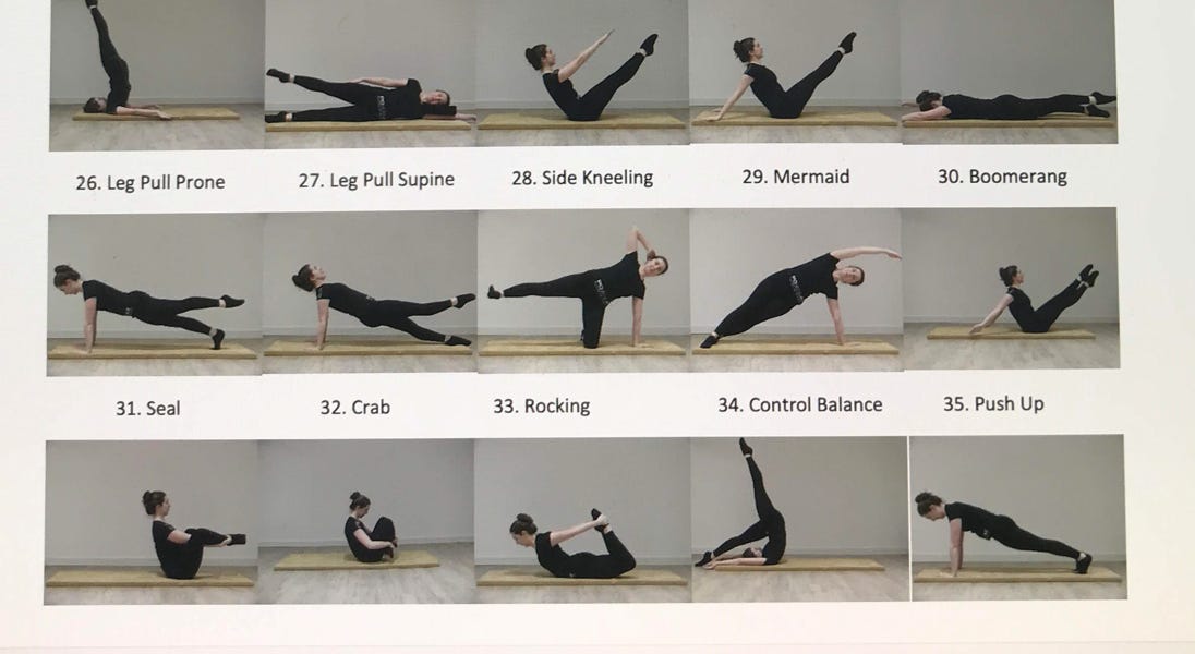 A quick glimpse of the core Pilates exercises