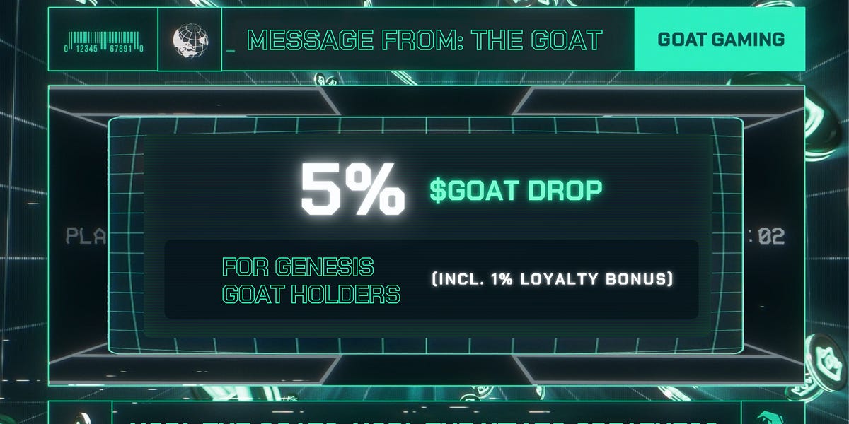 5% $GOAT Token Drop for Genesis GOAT Holders: Your VIP Pass to the Road ...