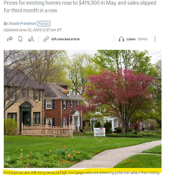 Home prices hit a record high - by Moses Sternstein