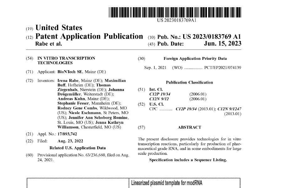 dsRNA, Residual DNA and a BioNTech Patent