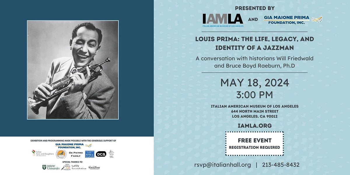 Louis Prima: “Sing, Sing, Sing (With a Swing)”
