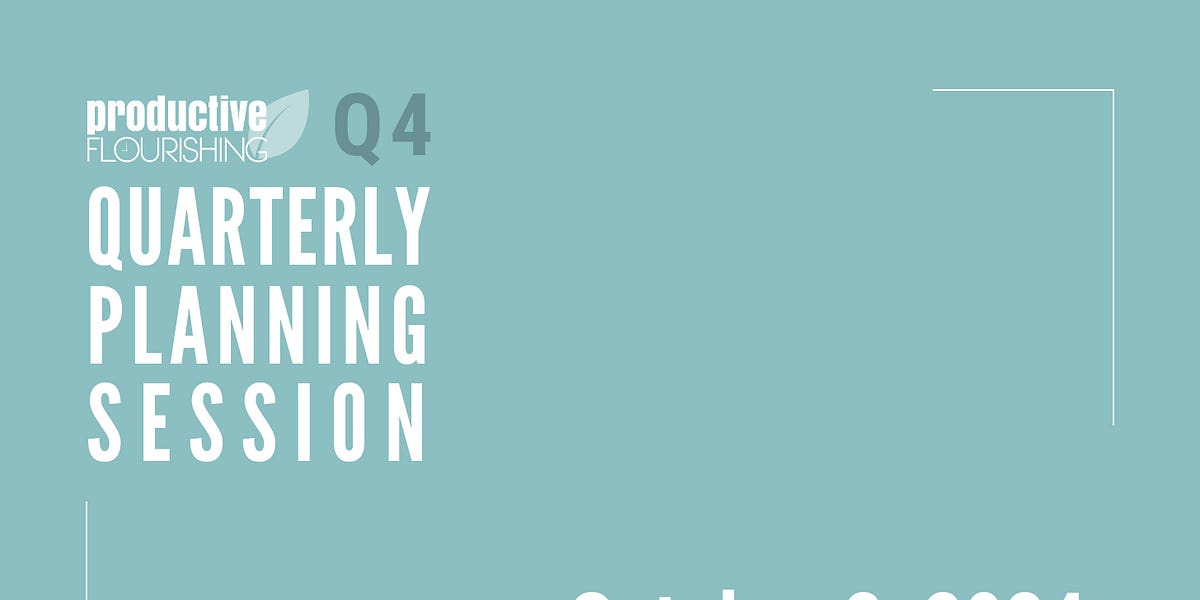 Get Ahead of Your Q4 Plans – Join Our Quarterly Planning Session!