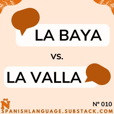 Spanish Homonymous words: ‘La baya’ vs. ‘La valla’. (#010)