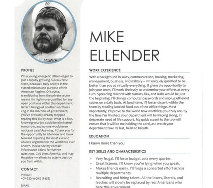 Government Resume - by Jake Tyler - Jake’s Substack