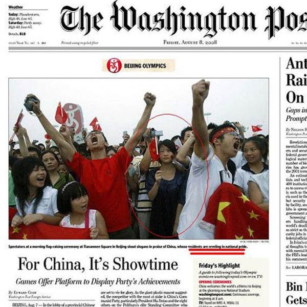 Chinese National Pride On Full Display In 'Washington Post' Photo