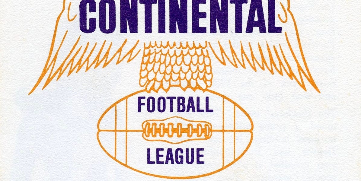 Today's Tidbit... Mergers And The Continental Football League