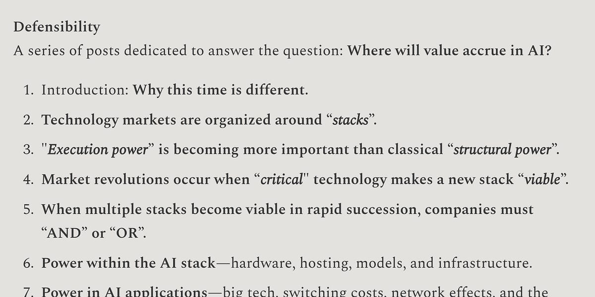 Defensibility: Where will value accrue in AI?