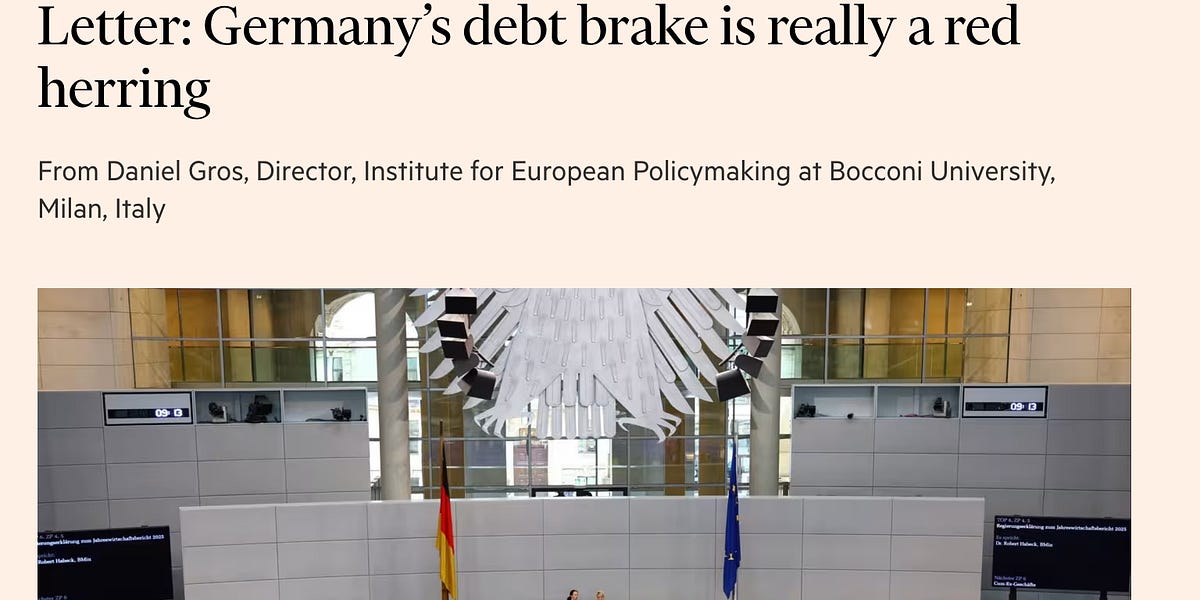 Germany’s Debt Brake is Really a Red Herring