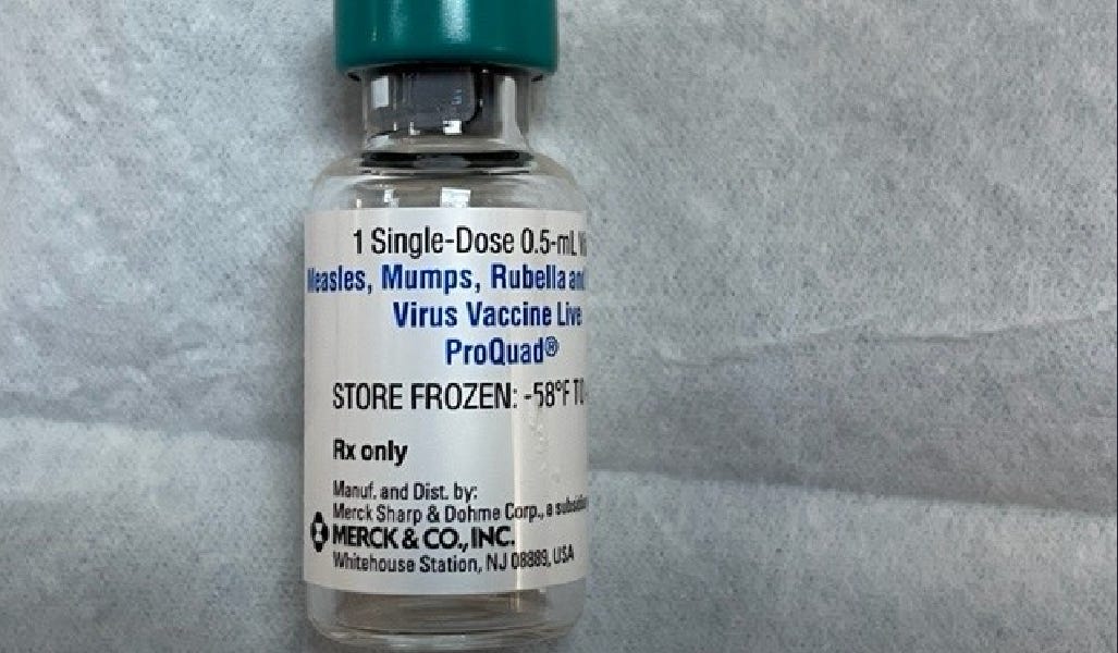 Measles, Mumps, Rubella And Varicella Vaccine For Children Shows ...