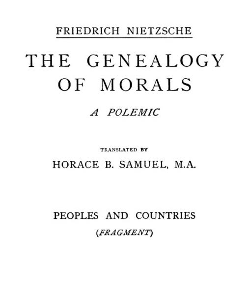 On the Genealogy of Morality by Nietzsche | Notes & Summary
