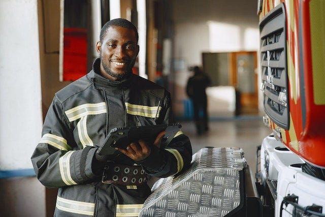 In support of the Black Fire Brigade, minority firefighters