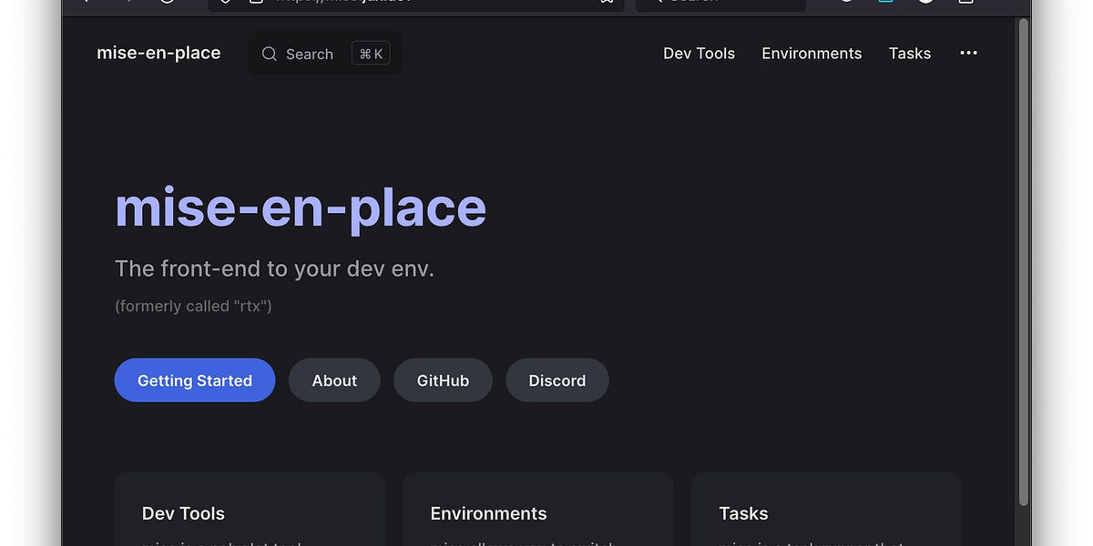 Manage all your runtime versions with one tool (asdf, mise) Manage all your runtime versions with one tool (asdf, mise)