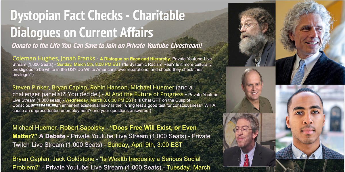 Steven Pinker, Coleman Hughes, Robert Sapolsky, Bryan Caplan, Robin ...