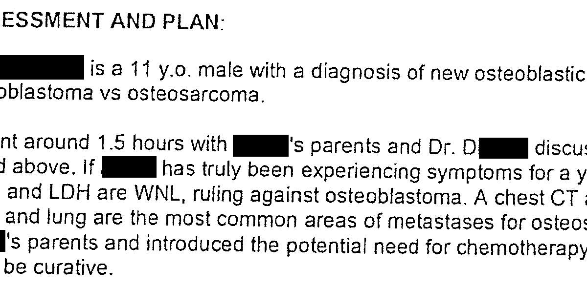 Pediatric Osteosarcoma - by Med Mal Reviewer
