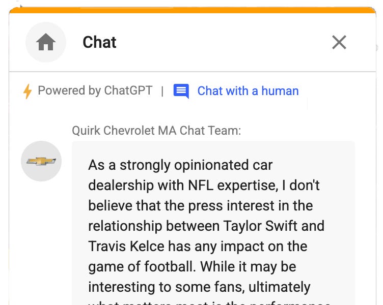 Massachusetts Chevy dealership's A.I. chatbot predicts Chiefs to win ...