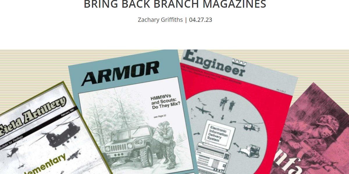 Bring back branch magazines - by Zachary Griffiths