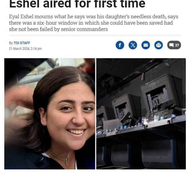Friday March 22 2024: Explosive recordings of Roni Eshel, a 19 year old IDF surveillance girl ...