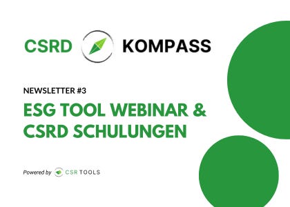 🧭 CSRD Kompass: ESG Tool Webinar & CSRD Schulungen