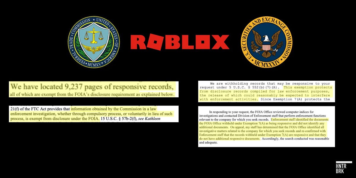 BREAKING: Roblox Faces Undisclosed Probes by SEC Enforcement and FTC ...