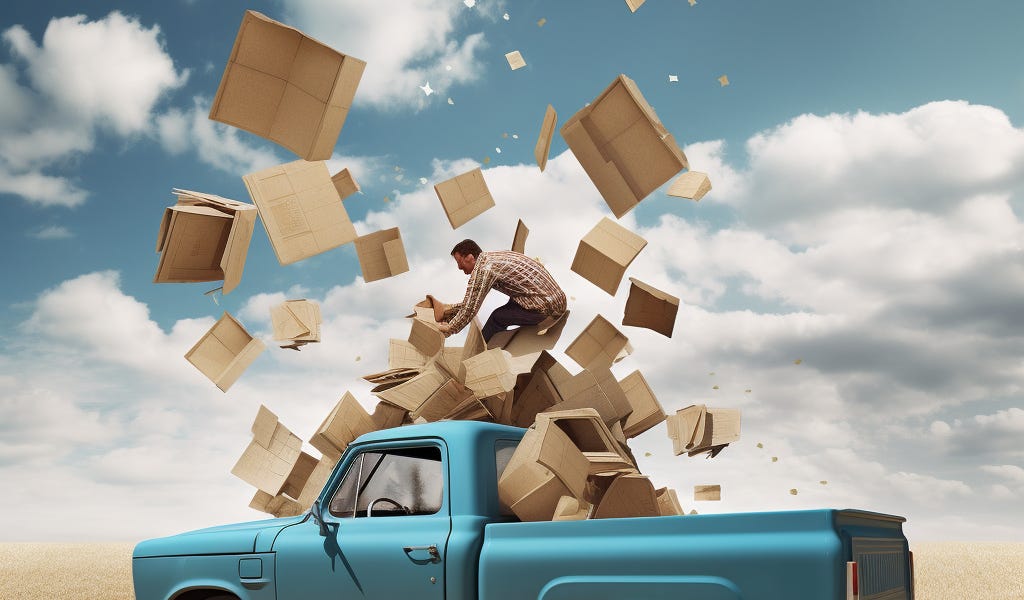 Falling Boxes - by Claude Needham