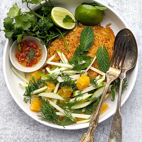 My Garden Rice Salad - by Leela Punyaratabandhu