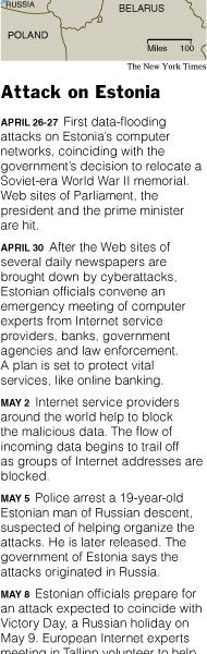 Timeline for First Major CyberWar- Estonia - by CD Damitio
