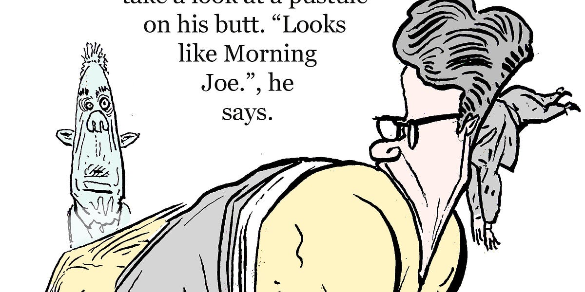 Morning Joke - by Steve Brodner - The Greater Quiet