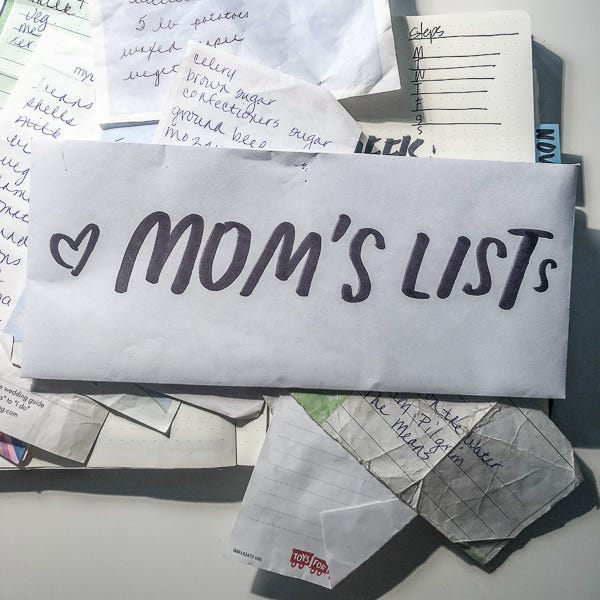 Mom's Grocery Lists - by Tracy Benjamin