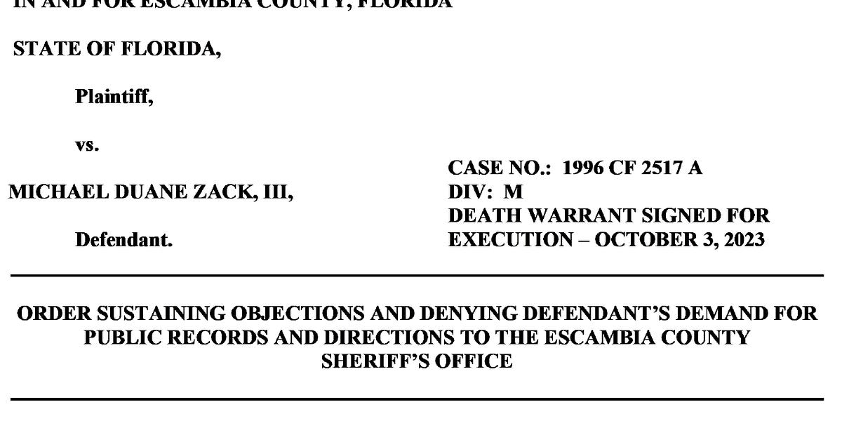 Zack Warrant: Trial court litigation on public records