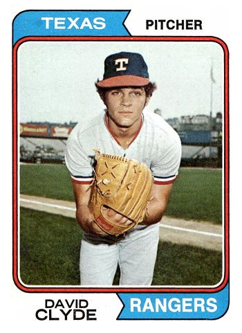 The Cautionary 1974 Topps David Clyde