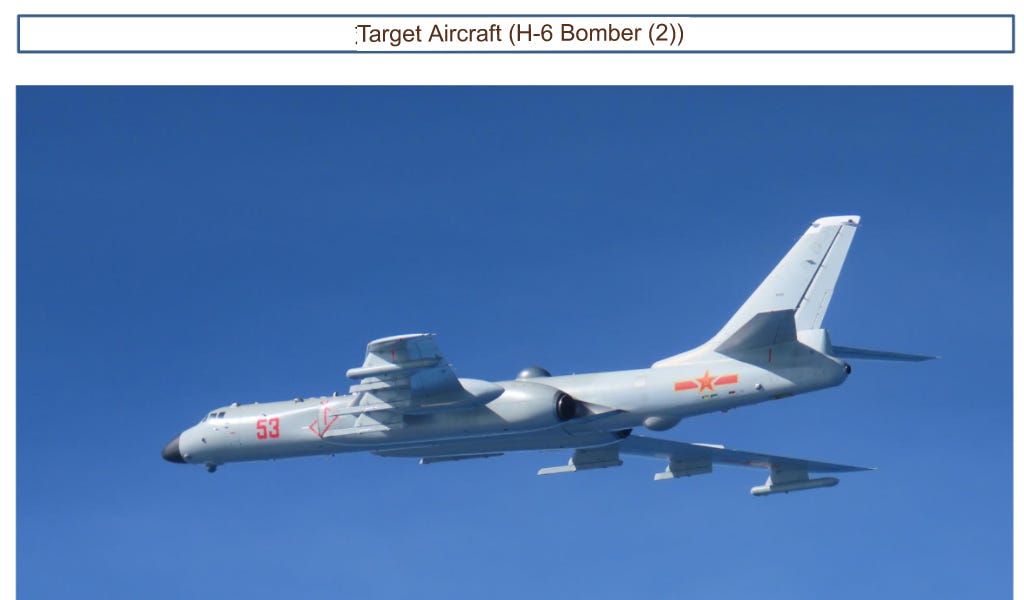 Japan: Two Chinese H-6 bombers Flew Between Okinawa And Miyako Island. Japan Scrambles Fighters