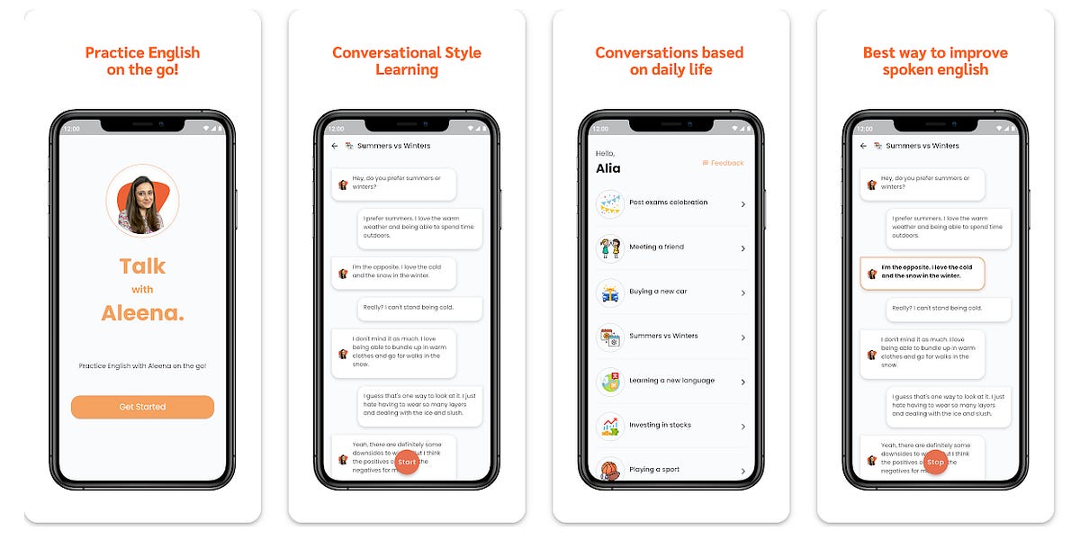 Speak English with Aleena Rais [install the app]
