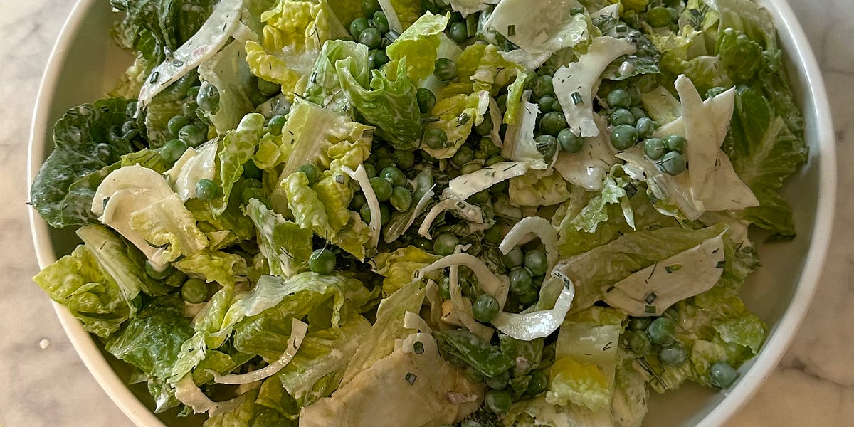 Crunchy green salad - Carter’s Cooking