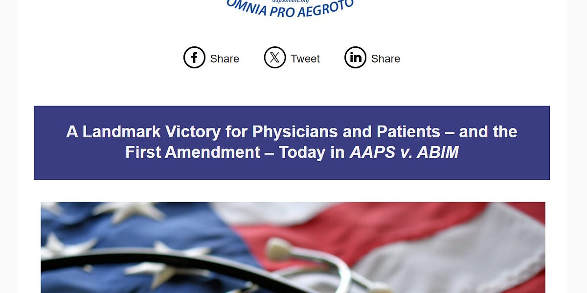 A Landmark Victory for Physicians and Patients – and the First ...