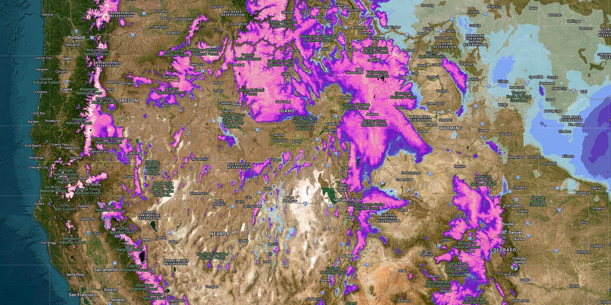 Maps and charts: visualizing the April 1 snowpack in the American West ...