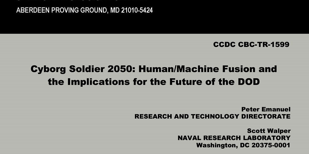 Soldato Cyborg 2050. Fusione uomo-macchina | Cyborg Soldier 2050: Human/Machine Fusion