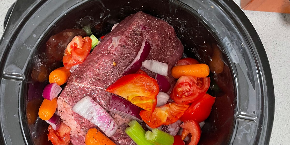 Slow Cooking to make rolled tacos at home with clean avocado oil.
