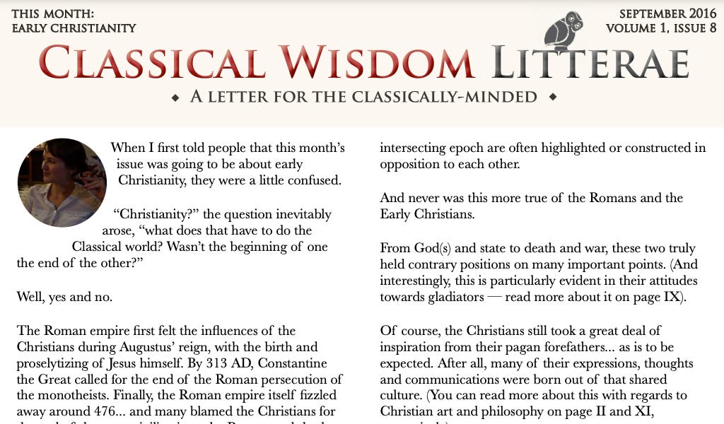 Early Christianity - Classical Wisdom