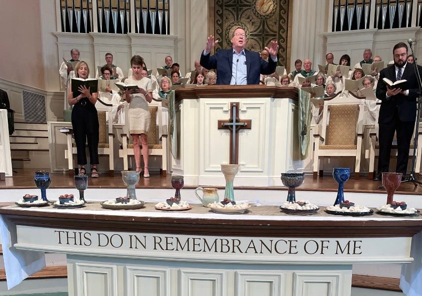 A Gallery Of The Faithful Gathering For Church. Album 7