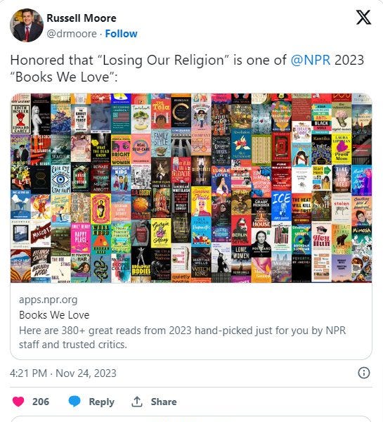 Russell Moore’s Book Celebrated By NPR - by Greg Smith