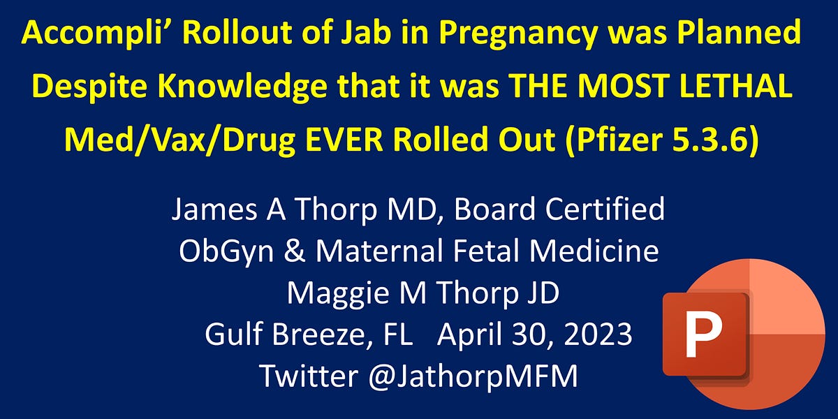 Dr. James Thorp's excellent Nashville presentation Apr 29, 2023