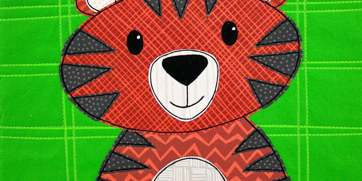Tucker Tiger Applique Pattern - by Wendi Gratz